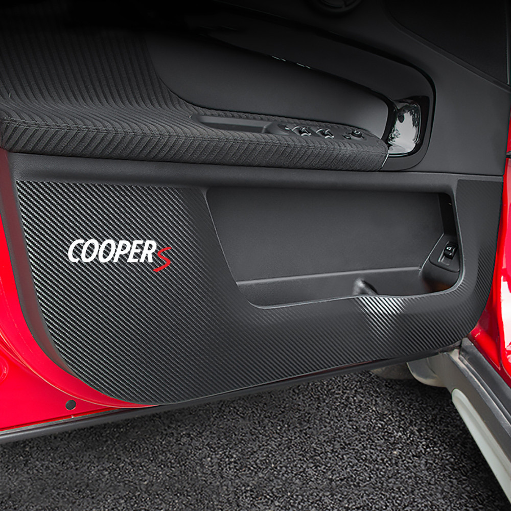 Union Jack Carbon Fiber Car Inner Door Panel Protection Anti Kick Film ...