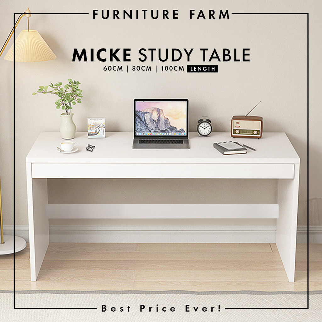 F&F: Micke Study Table/Meja belajar/Computer Table/ Modern Office Desk/ Table Student/meja murah ...