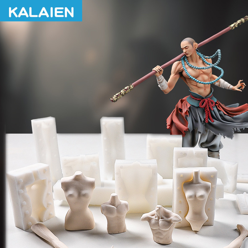 Figurines Fondant Silicone Mold Polymer Clay Mold Legs Hand Body ...