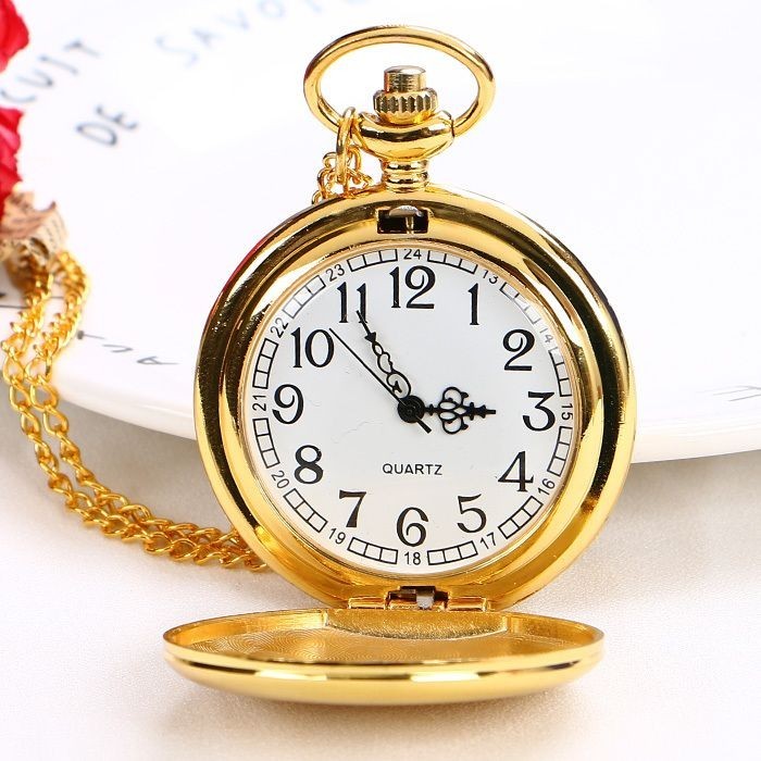24 High-End Pocket Watch Men's Retro Flip Roman Polished Student Flip ...