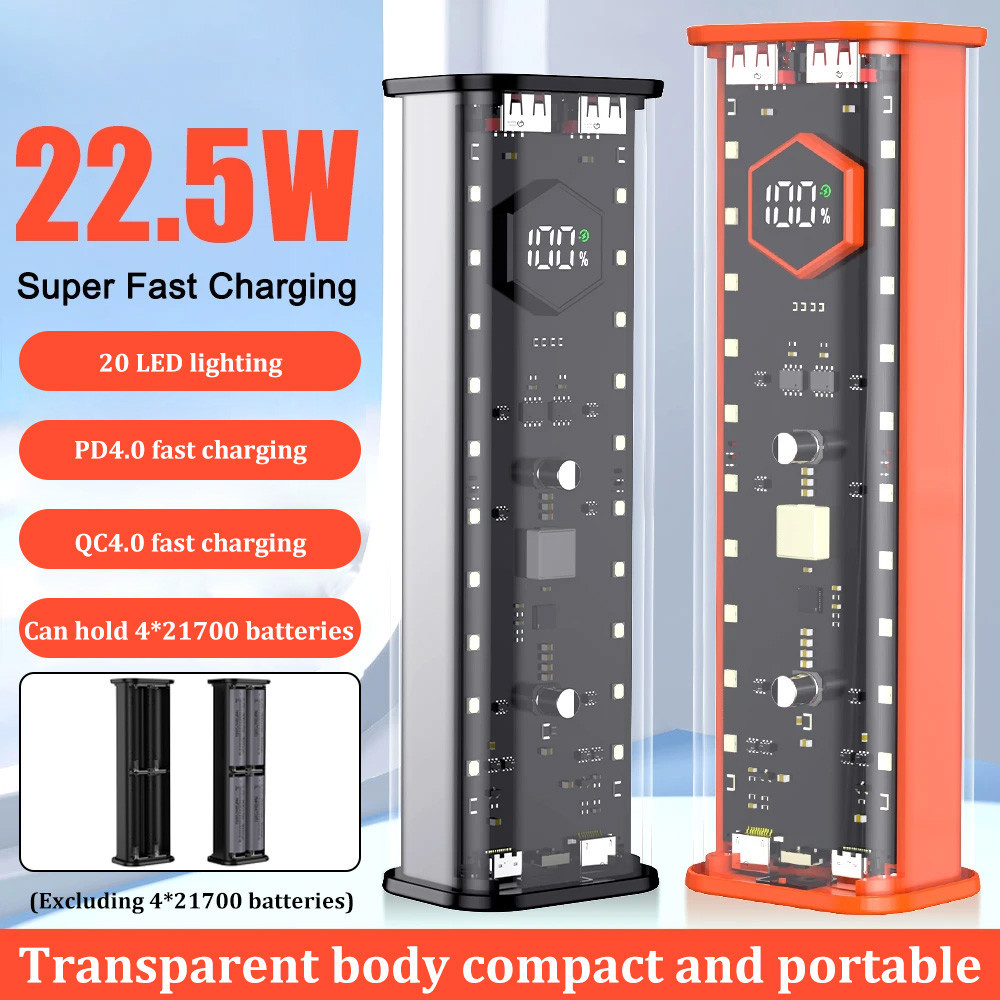 21700 Power Bank Case Battery Holder Phone Charger DIY Shell 21700 ...