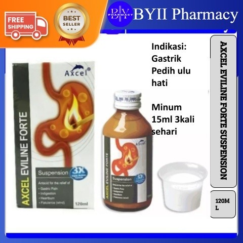 AXCEL EVILINE FORTE SUSPENSION 100ML/120ML (Ubat gastrik) | Shopee Malaysia