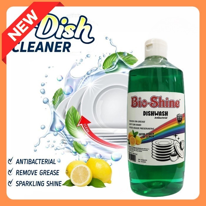 🔥 Bio-Shine With Real Lemon Extracts Dishwashing Anti Bacterial Liquid ...