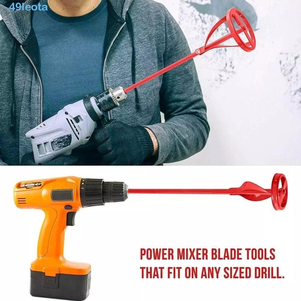 LEOTA Mixer Mixing Paddle Rod, Plaster Paint Hexagon Shaft Paint Mixing ...