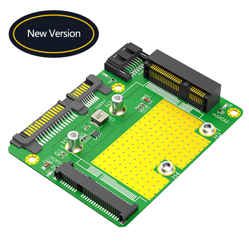 Dual mSATA to Dual SATA3 Adapter Converter Board External mSATA SSD to ...