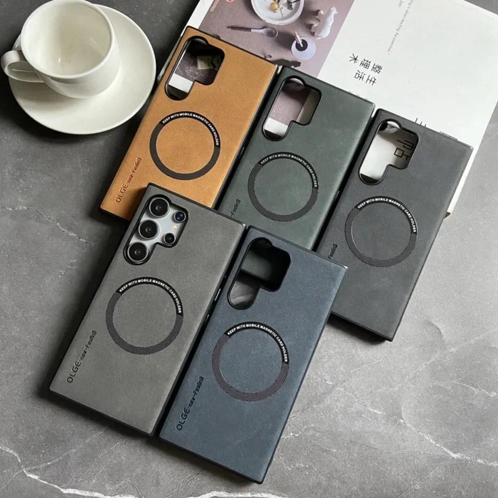 Leather Case for Samsung Galaxy S24 Plus S23 FE S22 S21 S20 A52 A52s ...