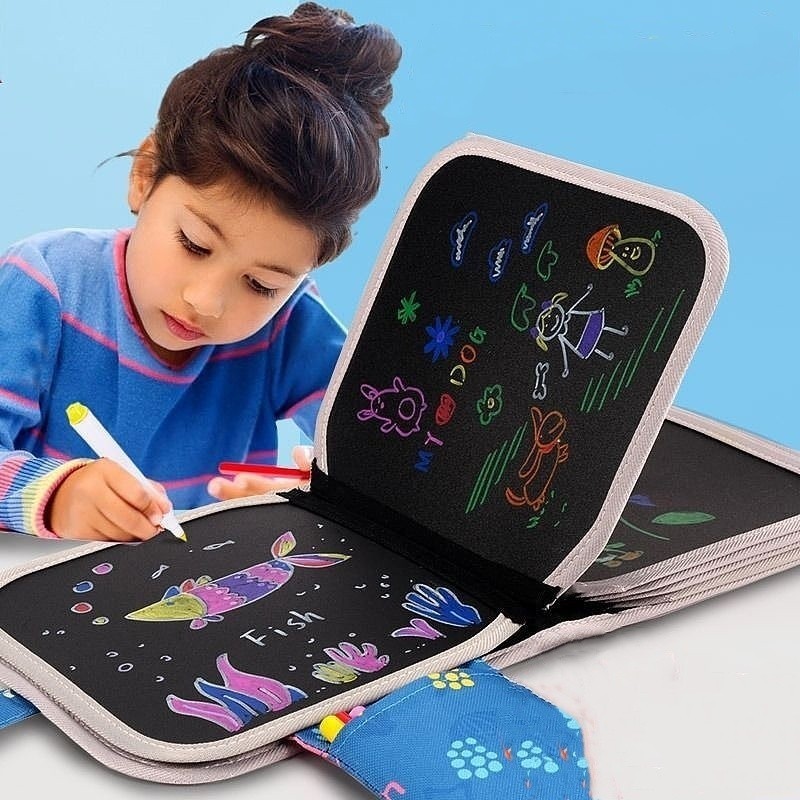 Erasable Doodle Book for Kids Toddlers Activity Toys Reusable Drawing ...