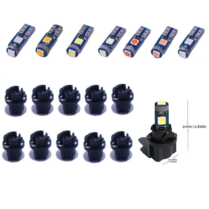 [Ready Stock]1PCS T5 Led Meter Bulb with Twist Sockets Super Bright W3W ...