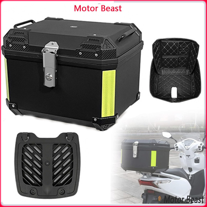 ABS BOX TYPE PLAIN DESIGN 45 LITER FIT HELMET ALUMINIUM DESIGN ...