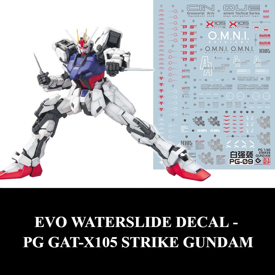 [EVO] Waterslide Decal - [PG09] PG 1/60 GAT-X105 Strike Gundam ...