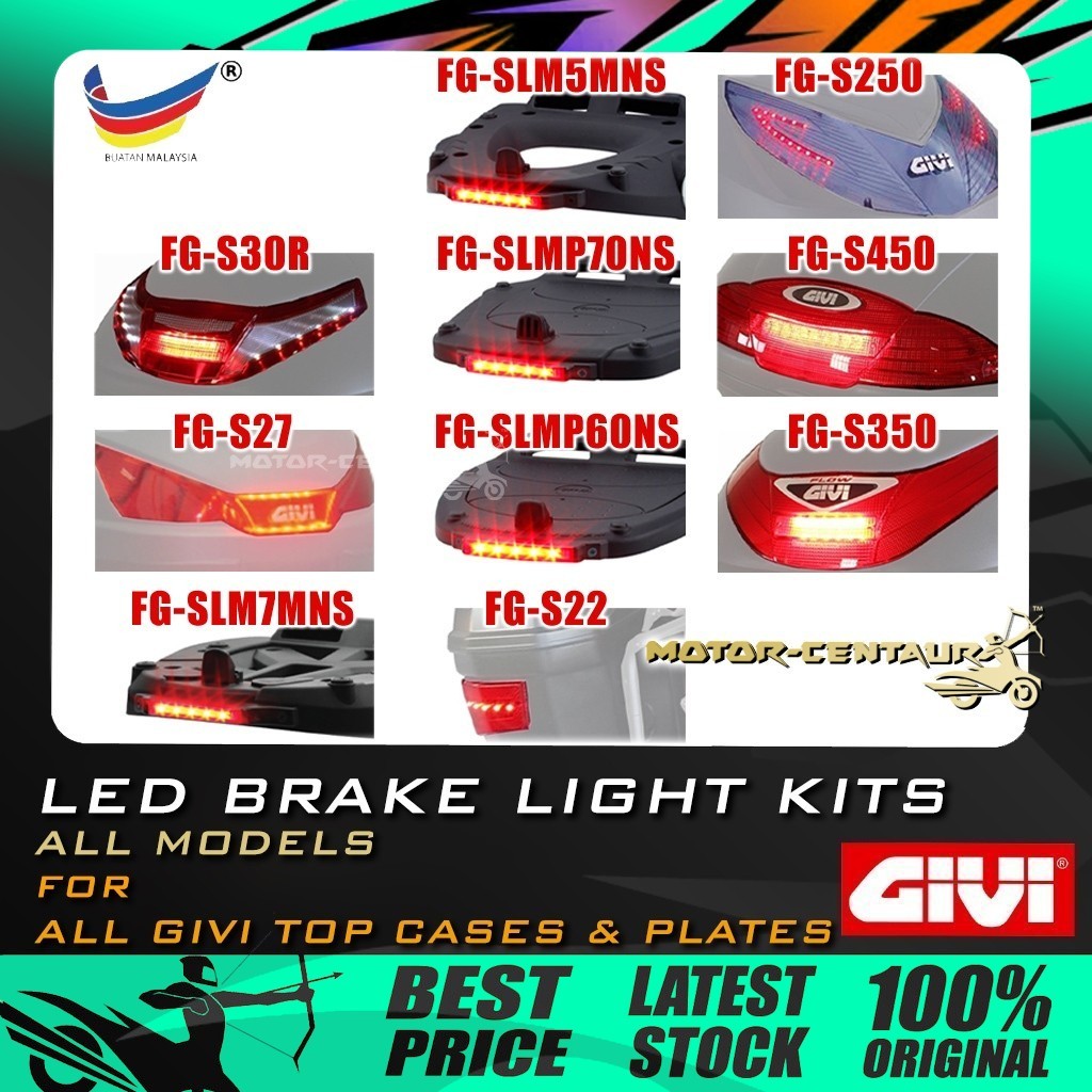 LAMPU BREK GIVI STOP LIGHT LED KIT FOR MP60N,MP70N,M5M.M7M BASE PLATES ...