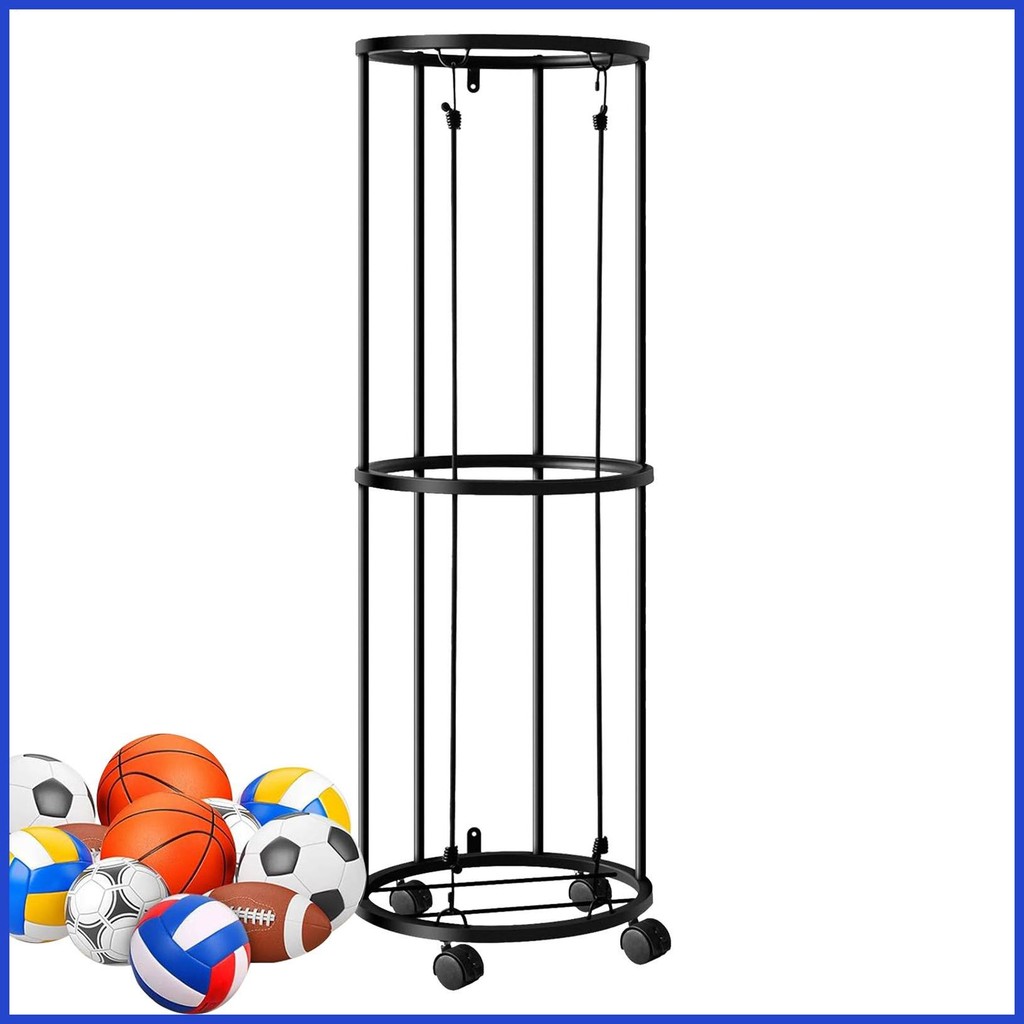 Vertical Ball Racks Sports Ball Holder Space-Saving Ball Rack Organizer ...