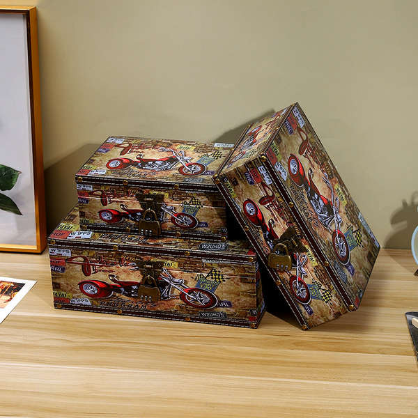 tabung viral tabung duit tabung kayu 5000 Retro Wooden Storage Box with ...