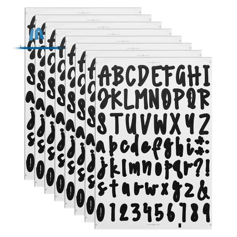 8 Sheets Self Adhesive Vinyl Letters Numbers Kit, Letters Numbers ...