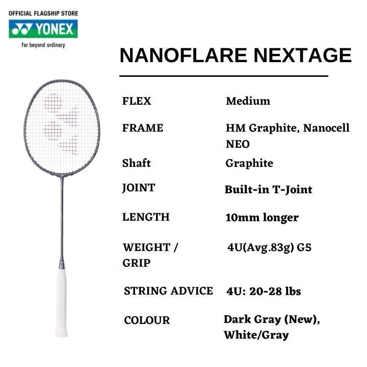 YONEX NANOFLARE NEXTAGE 4UG5 (String + GRIP) 100% ORI ASTROX NEXTAGE ...