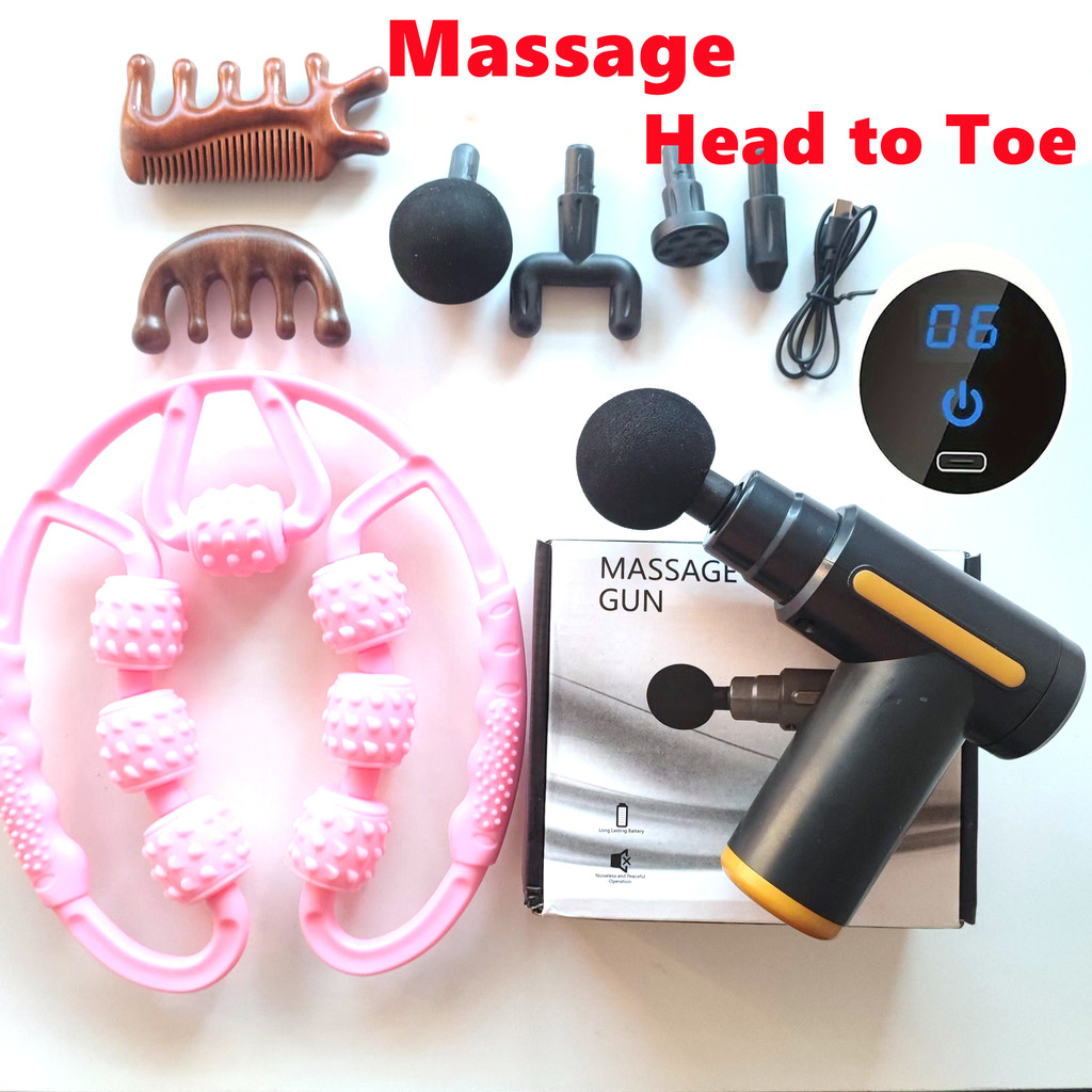 Portable Compact Deep Tissue Massage Gun for Muscle Relief with Wooden ...