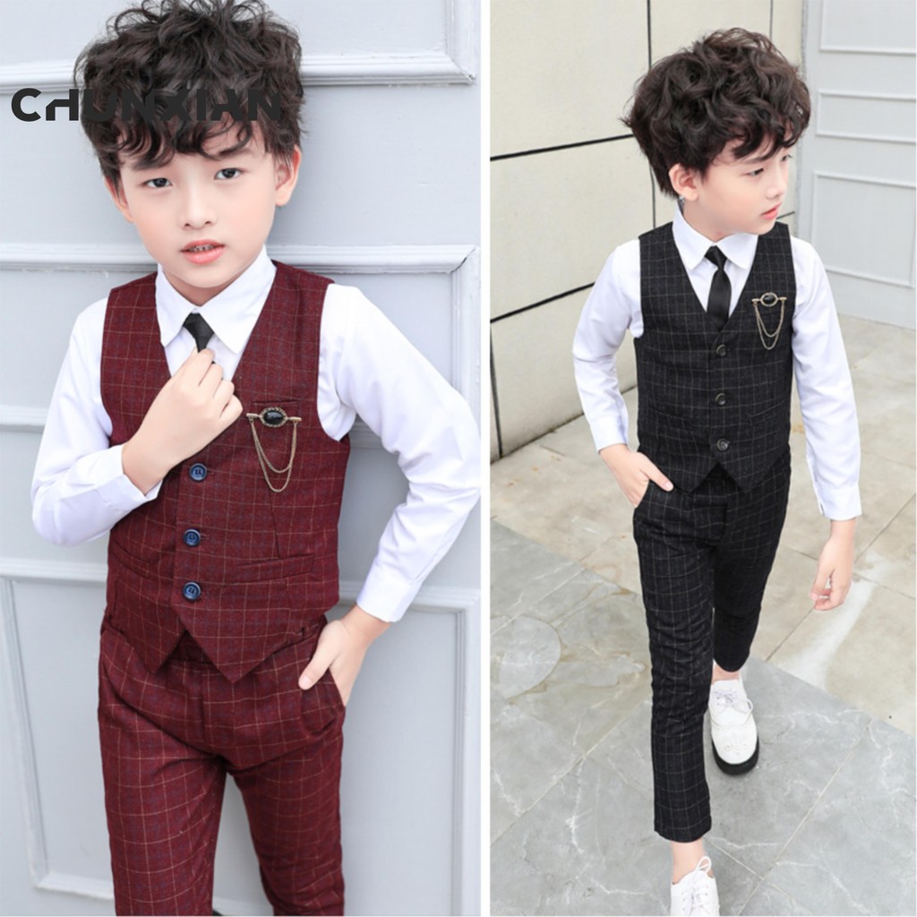 Ready Stock budak lelaki tuan baju sut boy shirt suit Boy dress vest ...