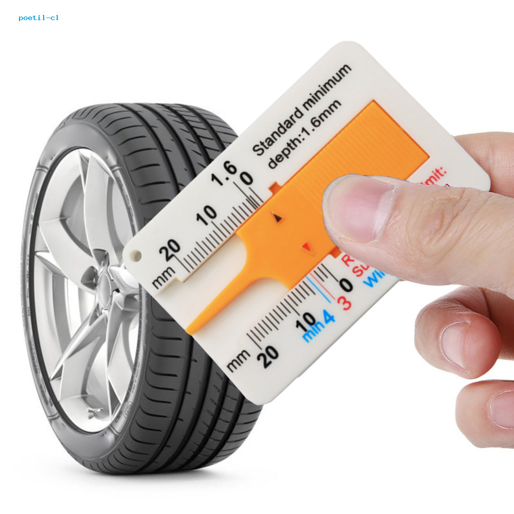 poetil Tire Depth Measurement Tool Abs Material Tire Gauge Portable ...
