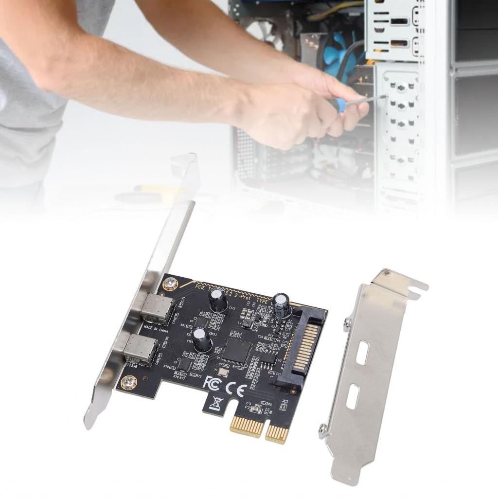 Apill PCIe to Type C Adapter Card USB 3.2 Gen1 2 Port Expansion ASM1042 ...