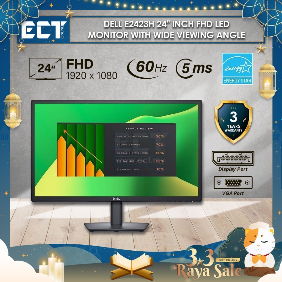 Dell E2423H 24" Inch FHD 1920x1080 LED Monitor with Wide Viewing Angle ...