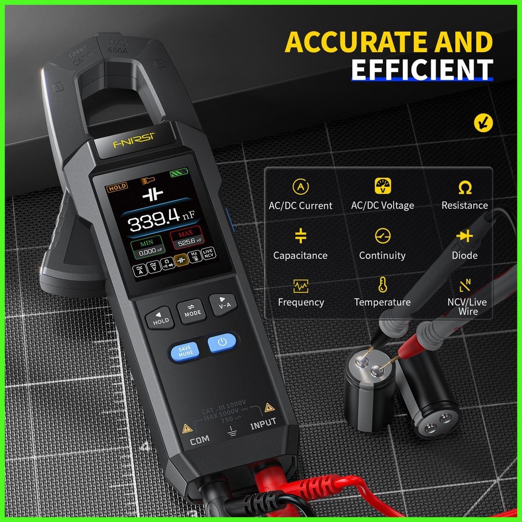 Voltage Measurement Tool USB Rechargeable Digital Multimeter Current ...