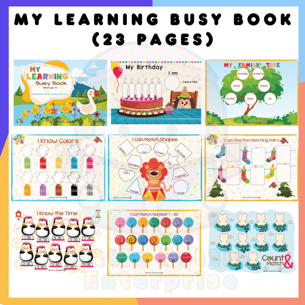 Little Cuttie MY Learning Busy Book Kid Early Learning Book Kids ...