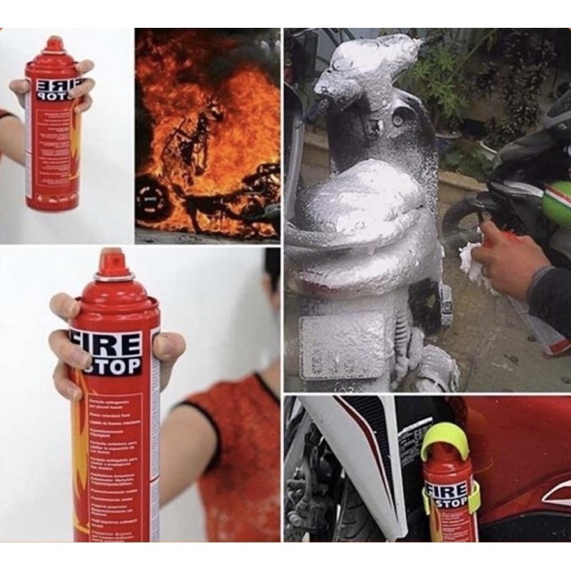 (500ml) Portable Mini Car Fire Extinguisher Fire Stop Foam Spray Fire ...