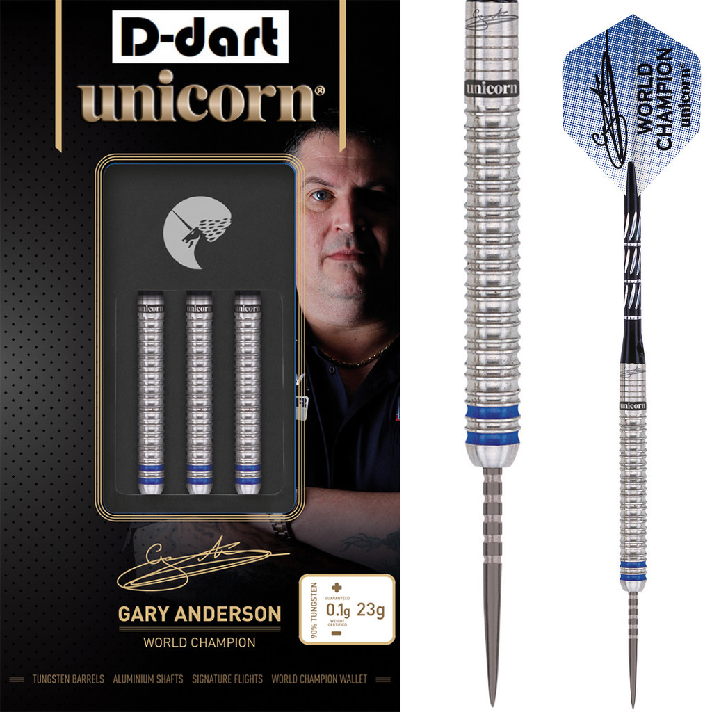 UNICORN STEEL TIP DART - 21G/23G/25G/27G WORLD CHAMPION PHASE 3 GARY ...