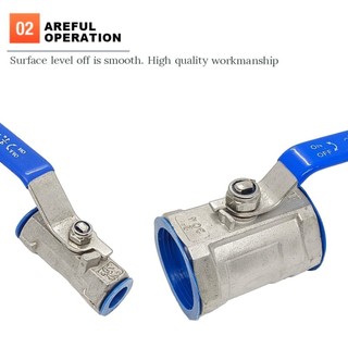 Ball Valve 304 Stainless Steel Female Threaded Injap Bola 1/4", 3/8", 1 ...
