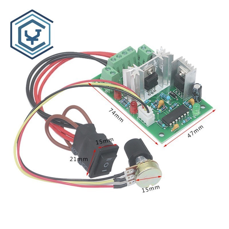 1PCS DC Motor Speed Regulator 10V 12V 24V 30V Positive and Negative PWM ...