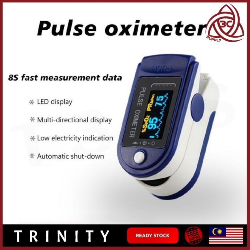 Oxygen Level Tester Finger Clip Pulse Oximeter Blood Oxygen Monitor ...