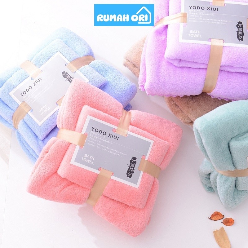 Bath Towel Set Adult Kids Tuala Mandi Dewasa Kanak-Kanak 2 in 1 Body ...