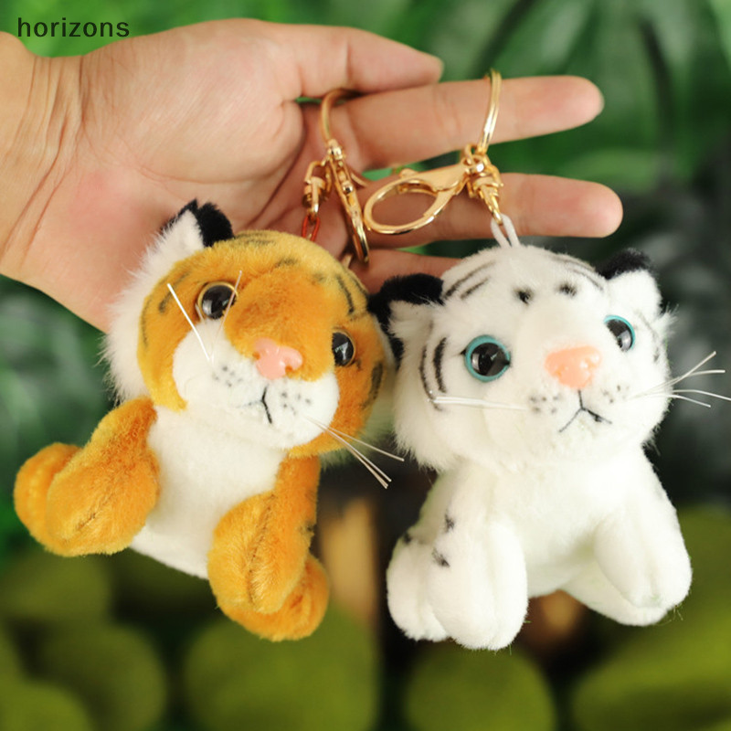 {HOR} 10cm Real Life Cute Tiger Leopard Plush Pendant Toys Animal Doll ...