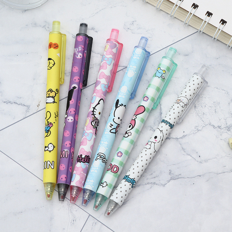 Cartoon San Li Ou Pen Cute Cartoon Girl Heart Cute Black Pen Student ...