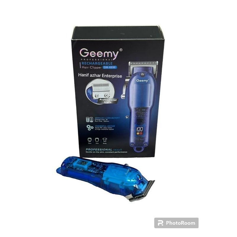 Geemy GM-6696 Barber Professional Cordless Electric Hair Trimmer ...