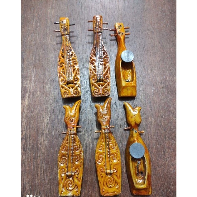 Miniature Kalimantan Sape Dayak Musical Instrument with Magnet Sticker ...