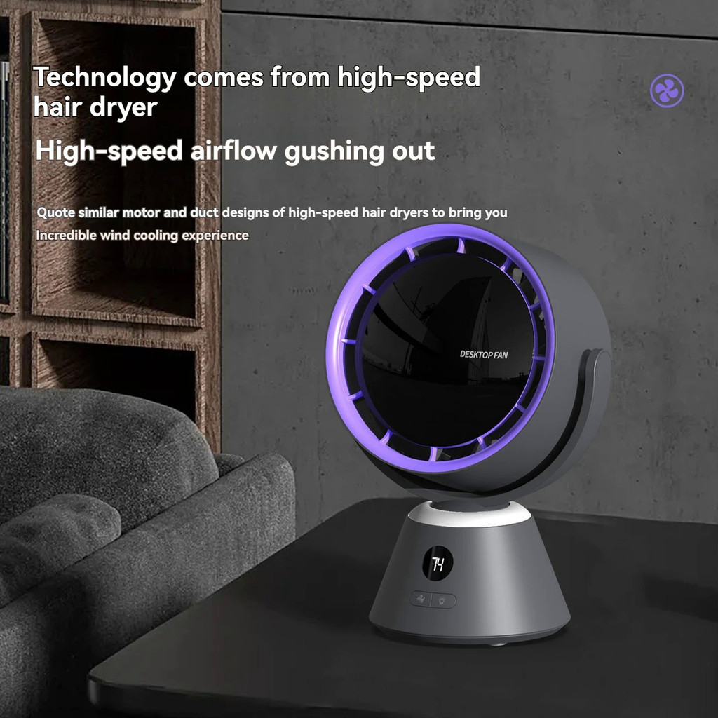 2024 New Desktop Digital Display Electric Fan for Home, Silent ...