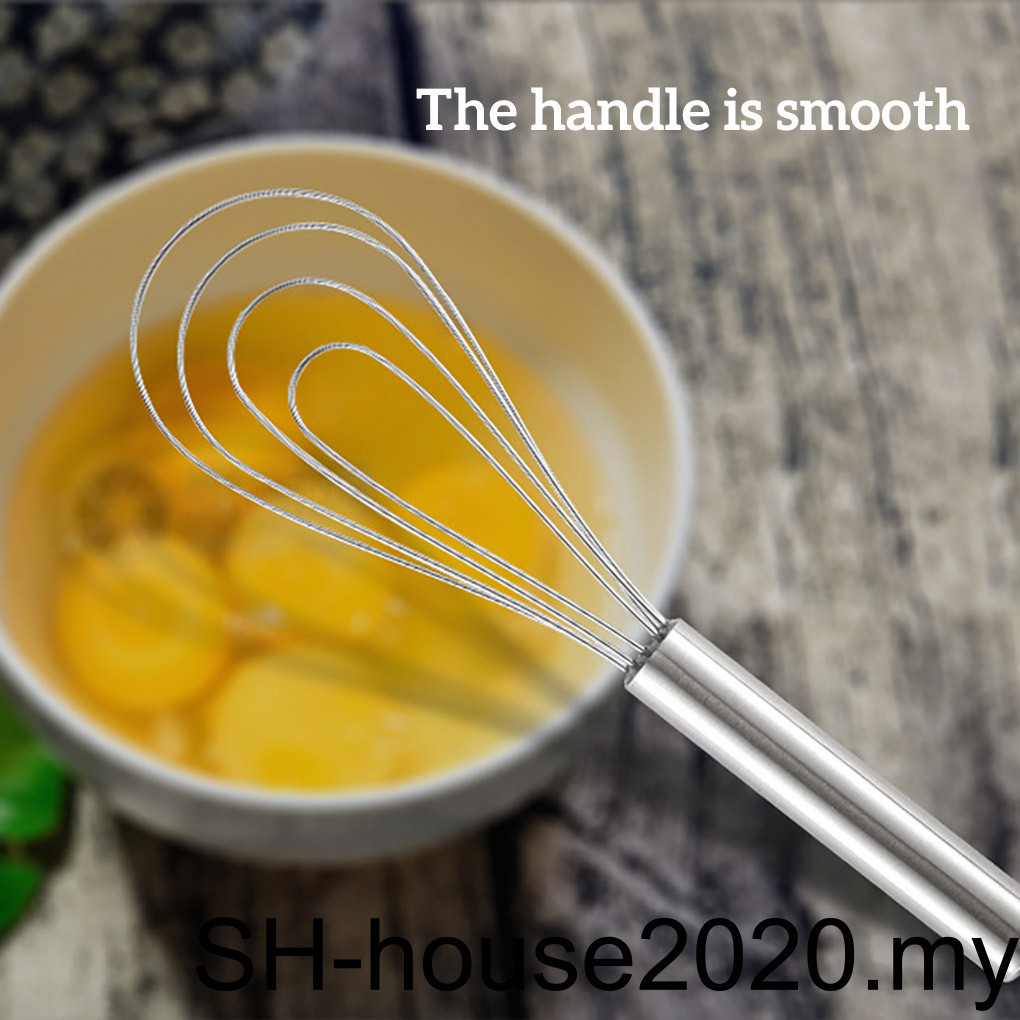 10 Stainless Flat Roux Whisk - 4 Egg Sauce Rustproof Mixer Wire ...