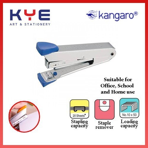 Kangaro Stapler HD-10 (Use Bullet No.10-1m) Staples Up to 15 Sheets ...