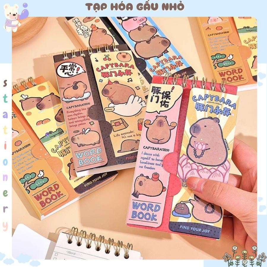 Capybara Find Your Joy bling bling vocabulary book, Cartoon notebook ...