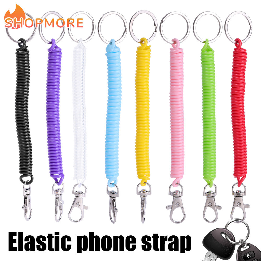Durable Classic Wrist Rope Keychain Spring Anti-theft Mobile Phone Anti ...