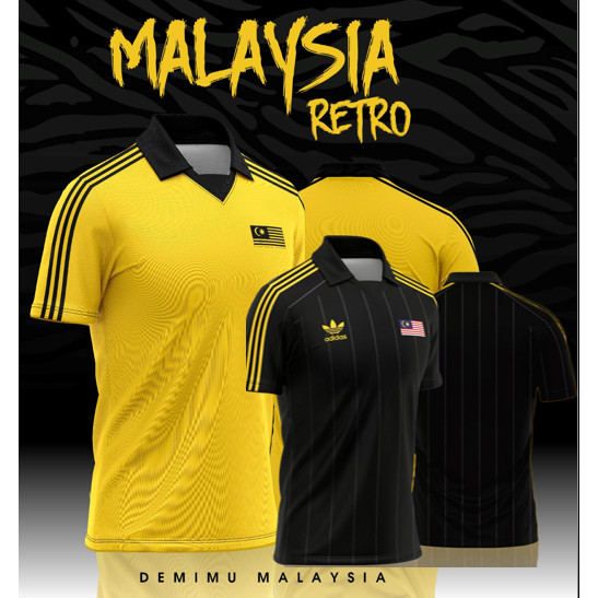 Malaysia Retro Jersey Collar Edition Yellow Black LIMITED EDITION 24/25 ...