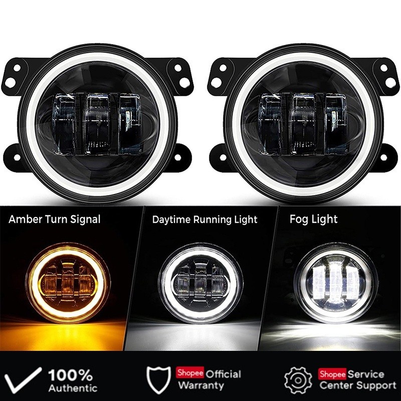 4inch LED Fog Lights 60W Amber Yellow CREE Led Chips Offroad Driving ...