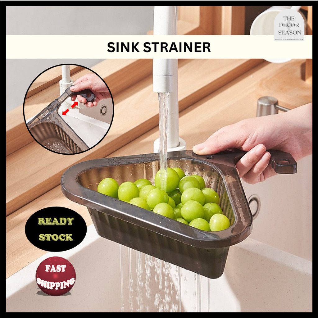 Adjustable Handle Sink Filter Holder Wash Vegetables Filter Food Waste ...