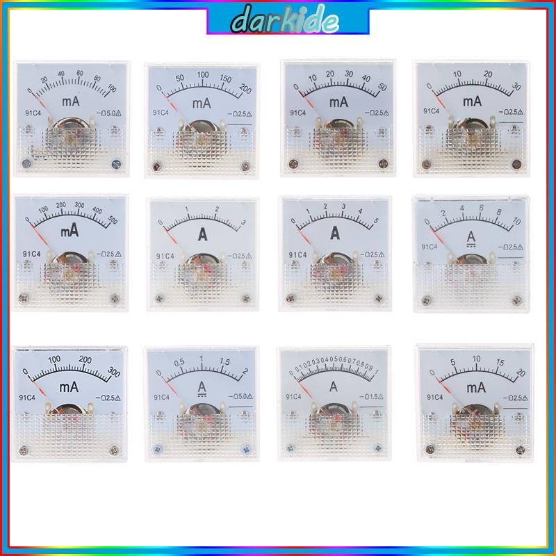 Dark 12 Types Analog Ammeter Current Panel Amp Gauge Meter 2 5 Accuracy ...