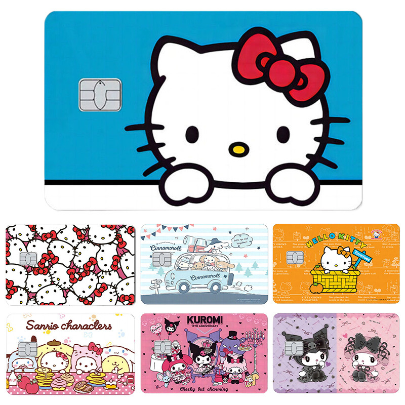 [guyumao] 4Pcs Sanrio Hello Kitty Credit Card Stickers Kuromi Melody ...
