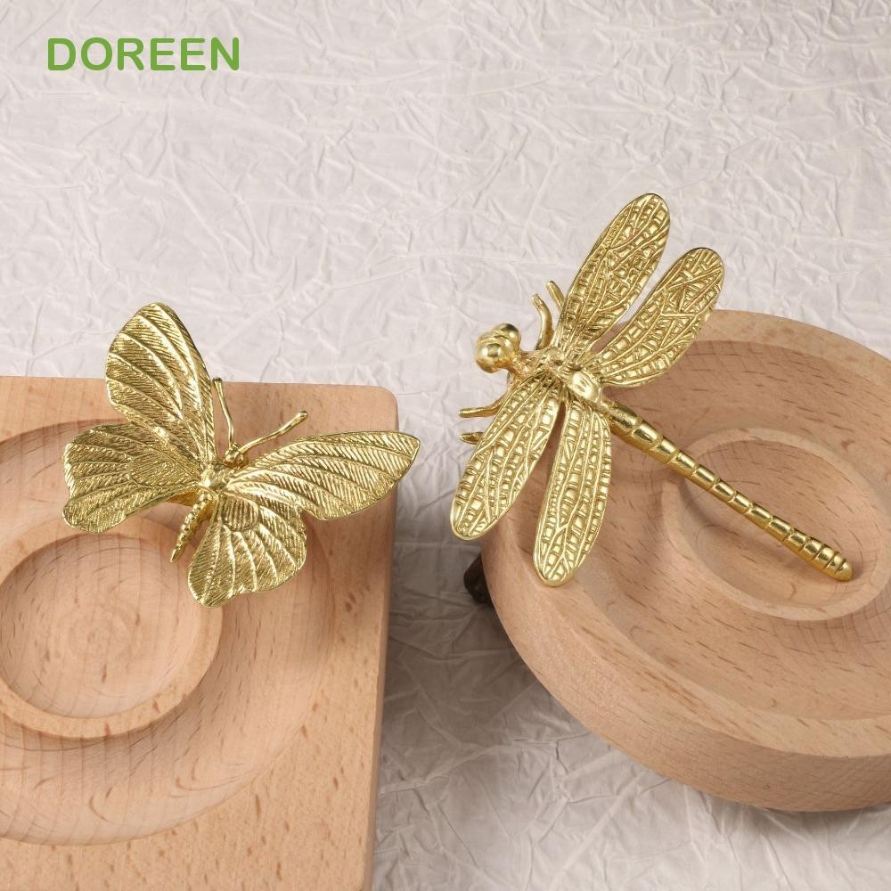 DOREEN Butterfly/Dragonfly Brass Handle, Retro Vintage Cabinet Door Knobs, Elegant Furniture ...