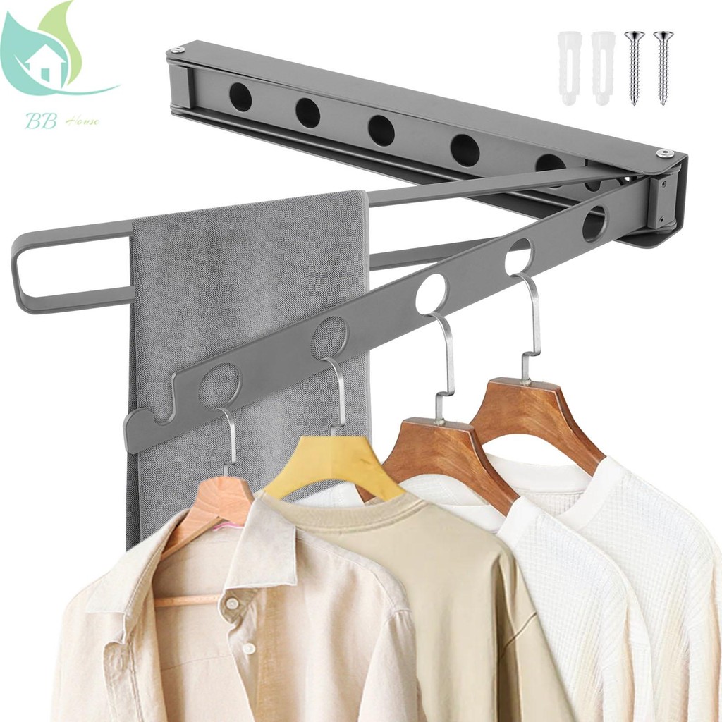 Wall Clothes Drying Rack Aluminum Alloy Wall Clothes Dryer Rack Space ...