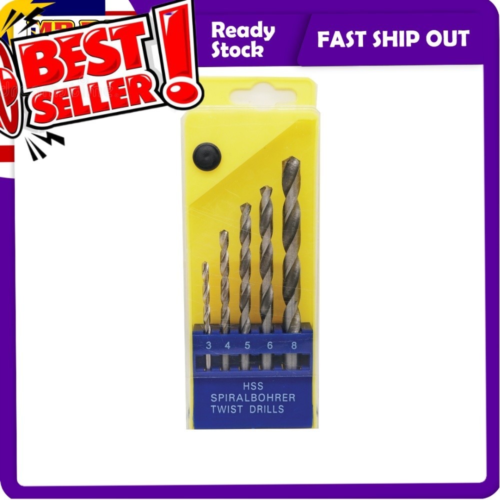 Set Mata Drill, Set Mata Gerudi, Steel Drill Twist Bits Set | Shopee ...