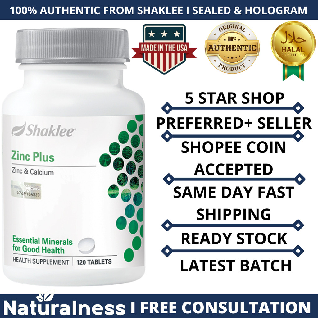 (Exp: Aug 2026) Shaklee ORIGINAL HQ - Zinc Plus (120 tablets) | Shopee ...